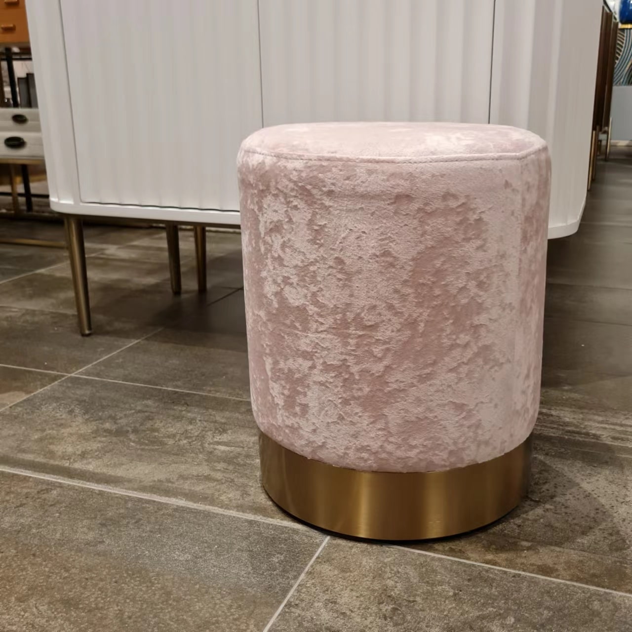 Britney Puff Stool - Crushed Pink