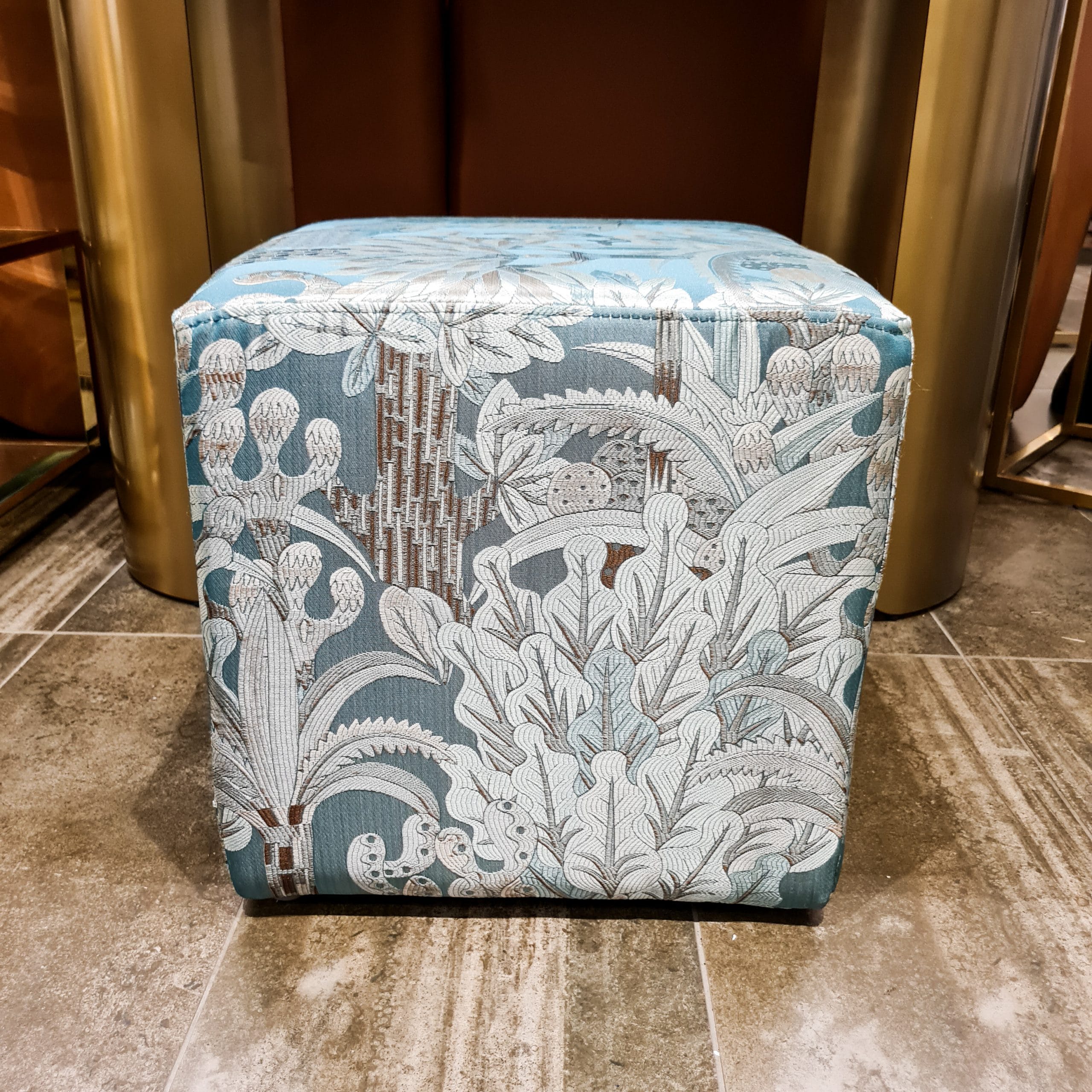 Zenith Floral Motif Ottoman | Home Furniture | Snow Globe