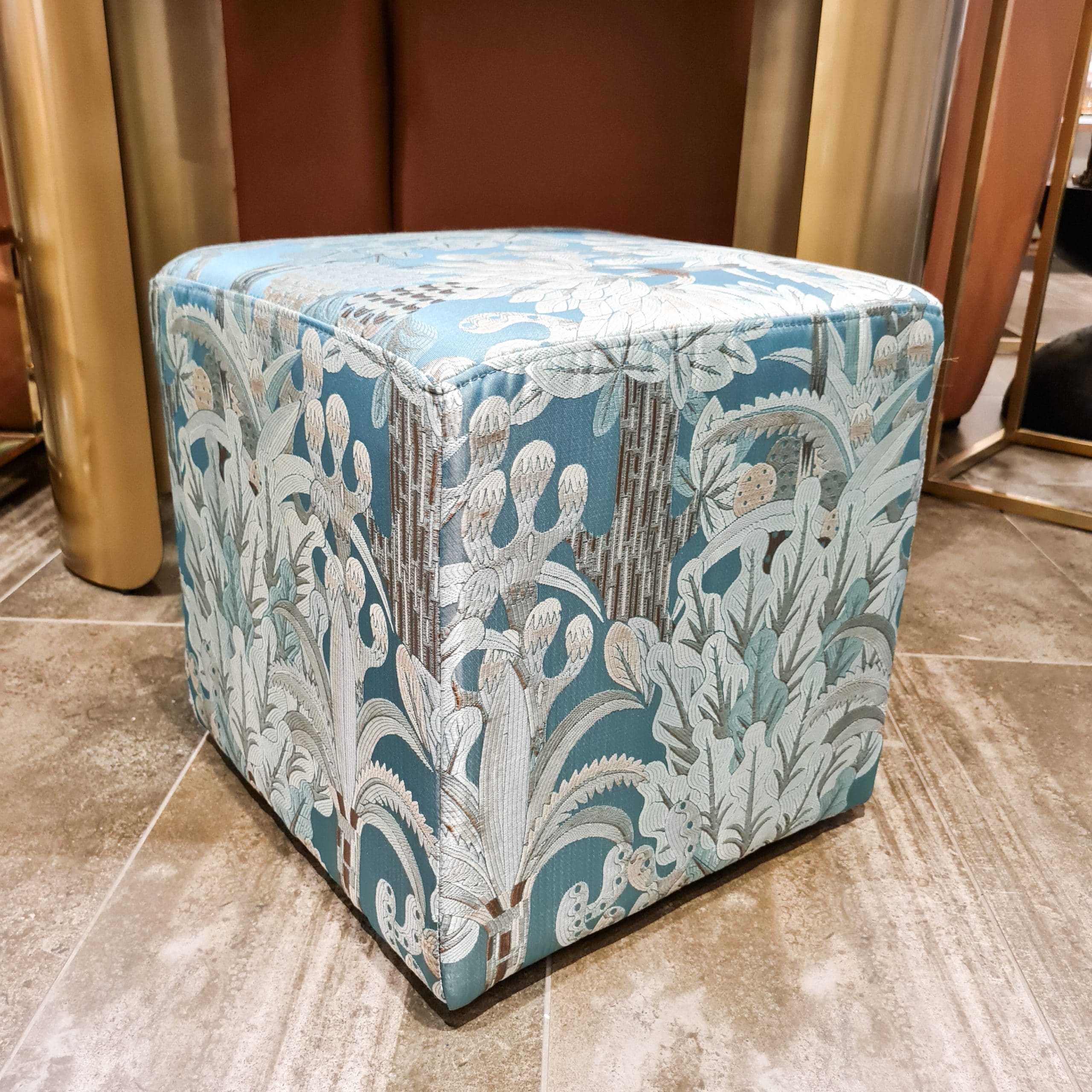 Zenith Floral Motif Ottoman | Home Furniture | Snow Globe