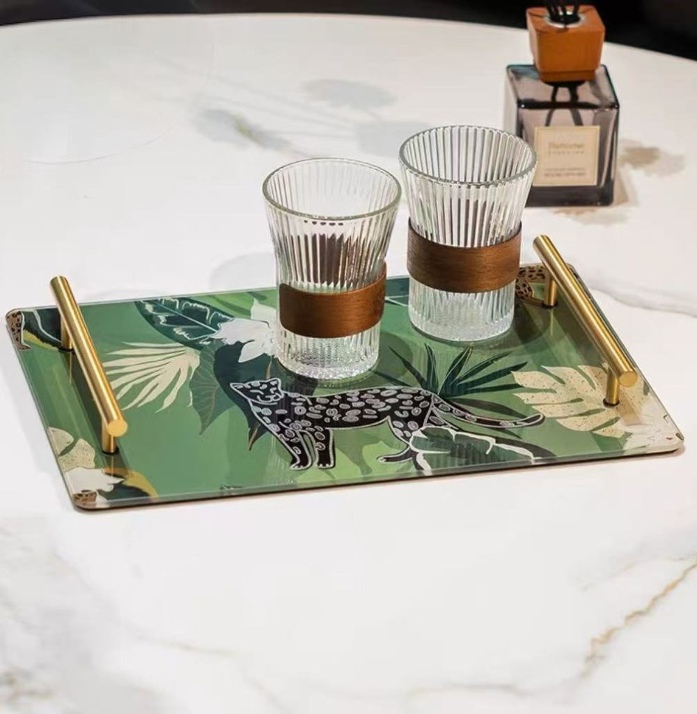Safari Theme Glass Tray